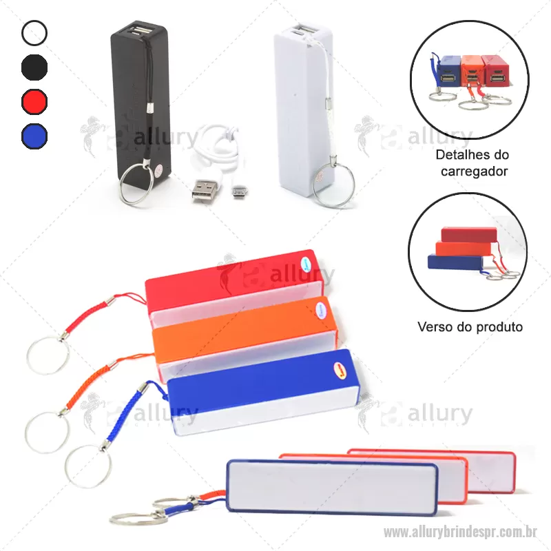 Carregador Portátil Power Bank Usb 2000 Mah Personalizado - ALLPRTEC079 ...