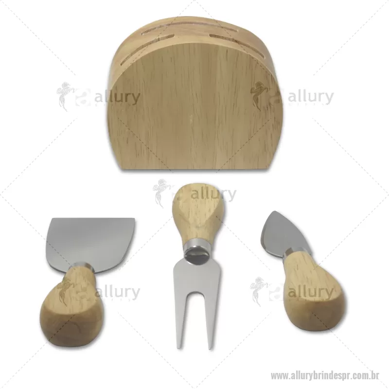 Kit Queijo C/ 3 Peças Personalizado - ALLPRKQJ020 - Kit Queijo - Paraná PR